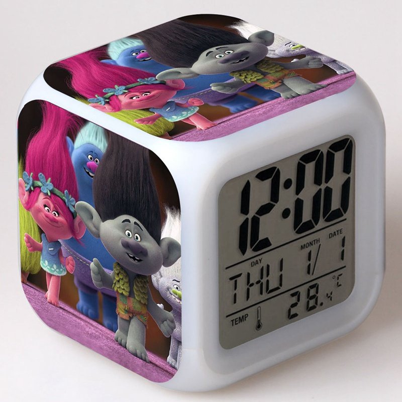 Trolls Cartoon #11 LED Alarm Clock for Gift