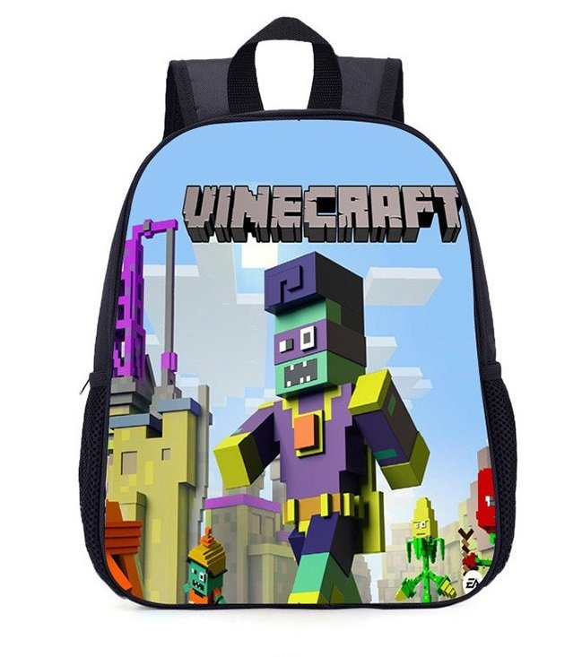 Minecraft #11 Girls Boys Students School Backpack L27.5*W10.5*H35cm