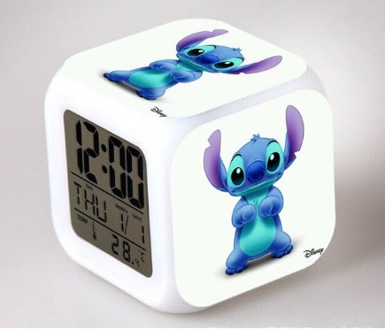 Lilo and stitch Cartoon #15 LED Alarm Clock for Gift