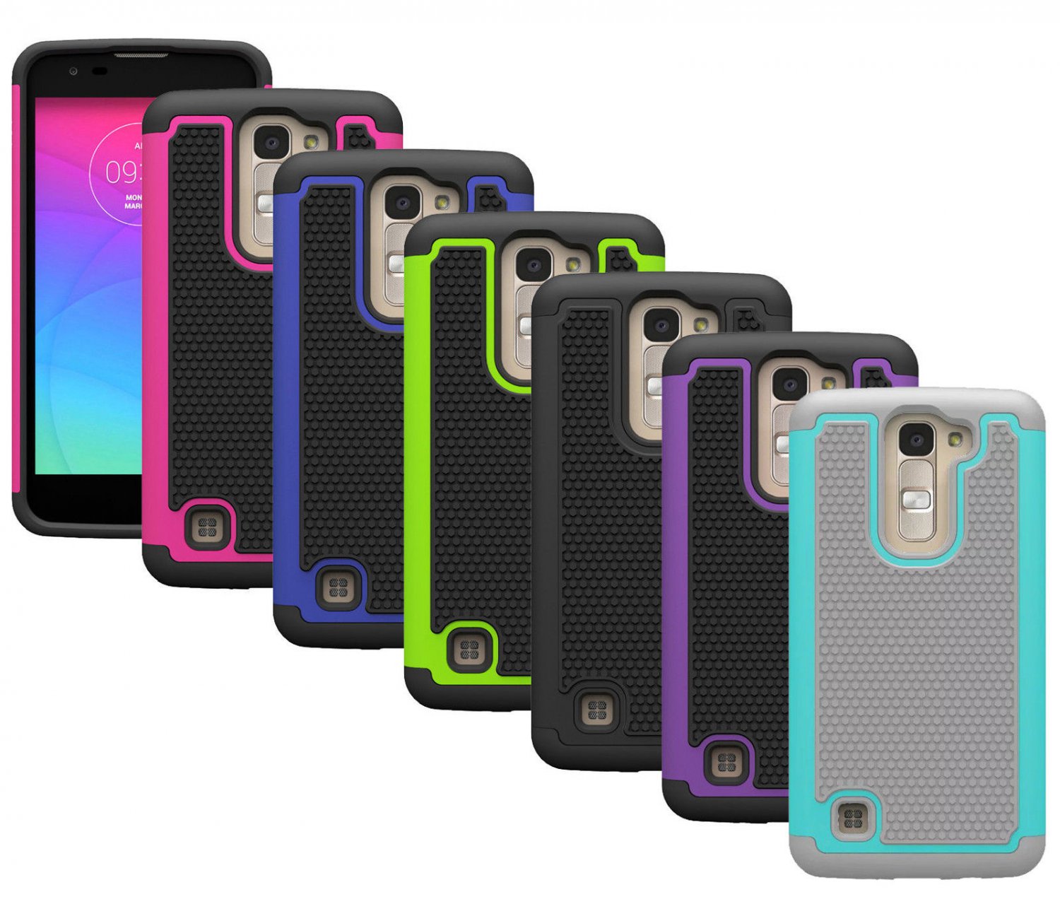 For LG Treasure 4G LTE Case Hybrid Armor Dual Layer Tough Phone ...