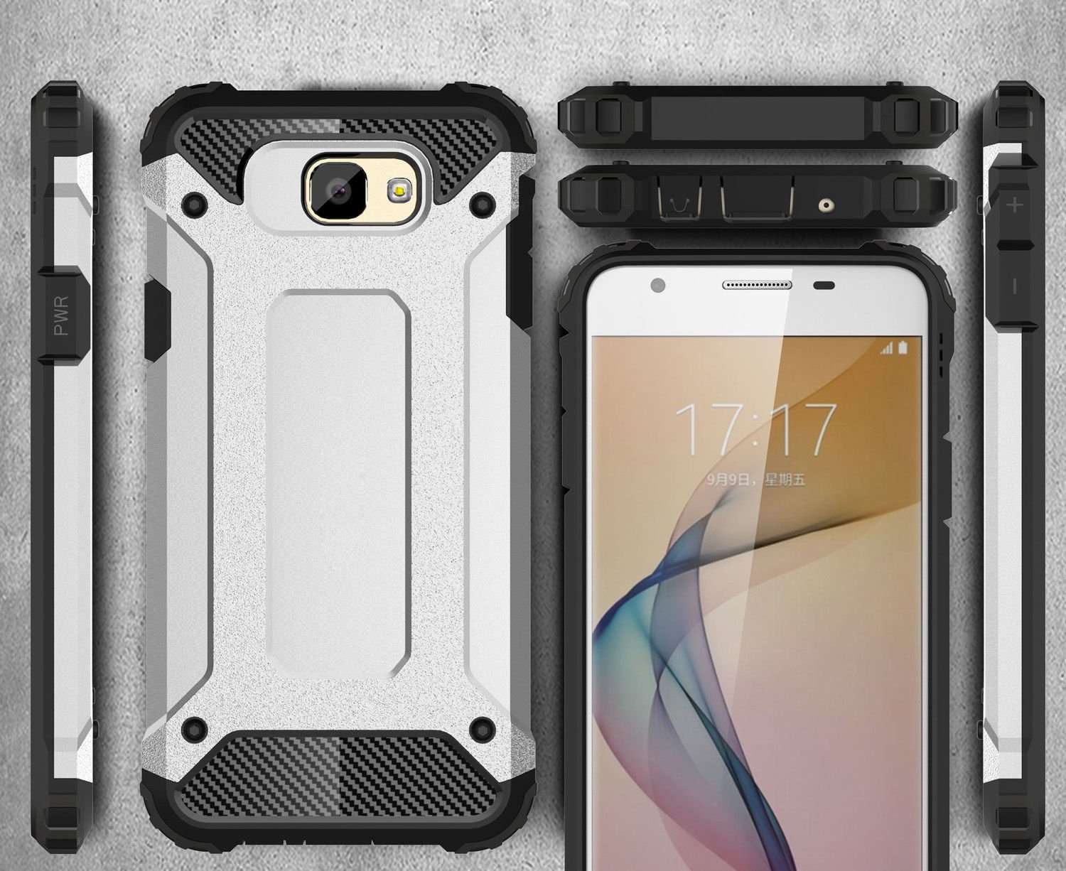 For Samsung Galaxy J5 Prime Case Shockproof Dual layer Armor Protective ...