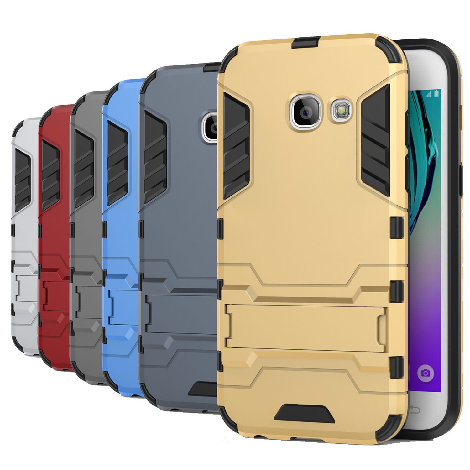 For Samsung Galaxy J3 Emerge / J3 Prime - Hybrid Armor Kickstand Hard ...