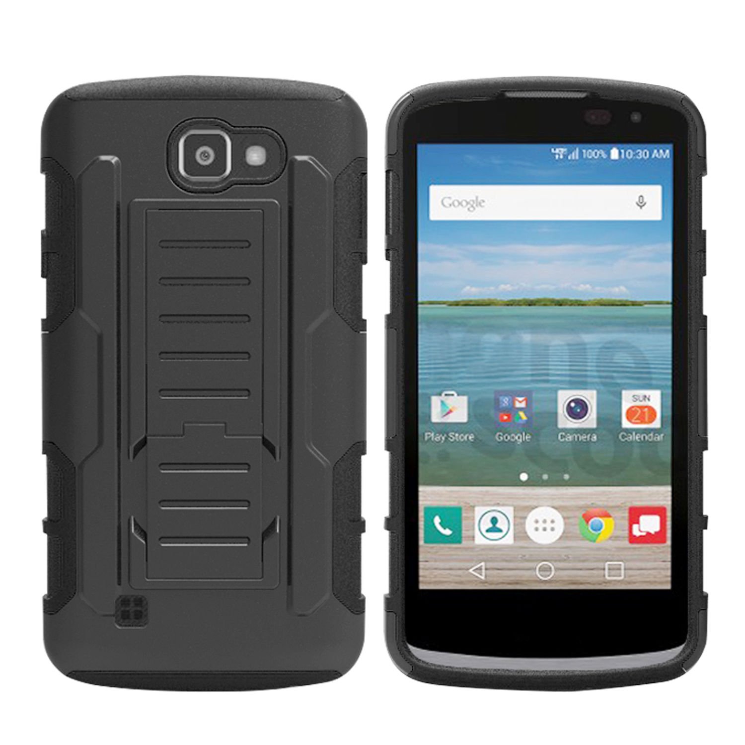 For LG Rebel LTE Case Belt Clip Holster Combo Kickstand Protective ...