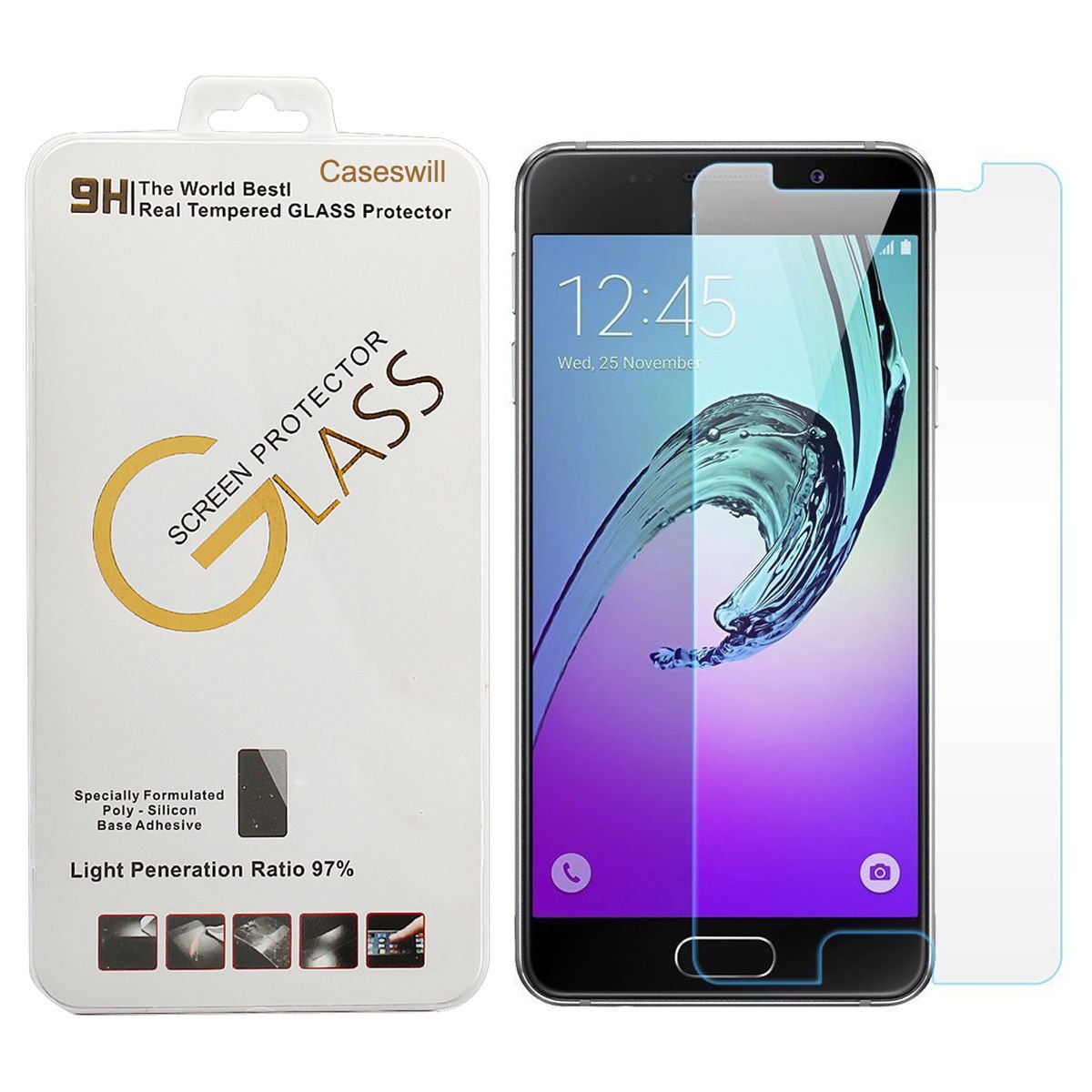 For Samsung Galaxy A8 (2016) A810 | 9H Premium Tempered Glass Screen ...