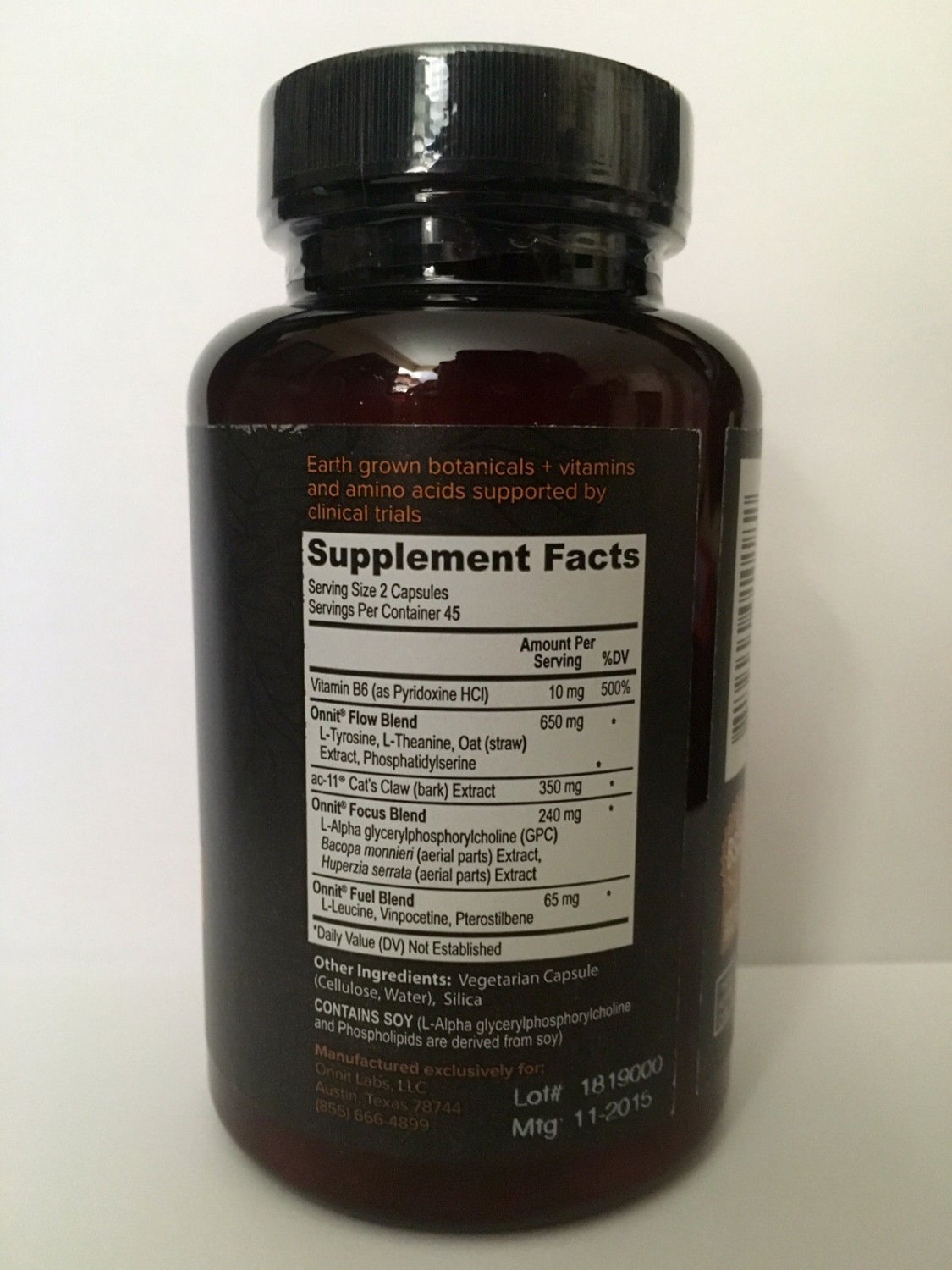 Onnit Labs Alpha Brain Memory & Focus 90 Capsules FREE SHIPPING