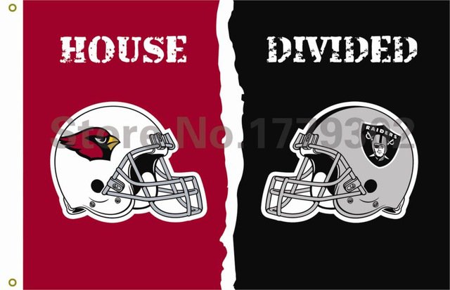 Arizona Cardinals Oakland Raiders helmets House Divided Flag3ft x 5ft 100%