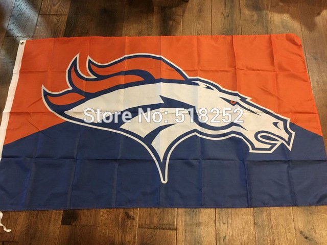 Denver Broncos LOGO Flag 3x5 FT 150X90CM Banner 100D Polyester Custom ...