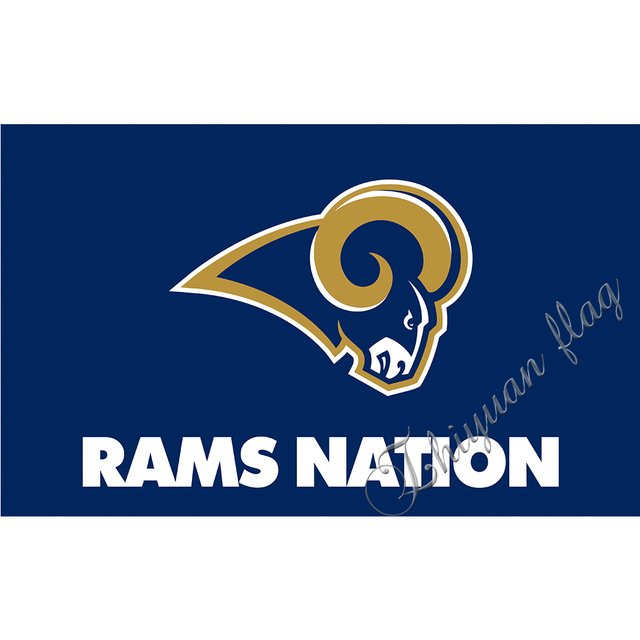 RAMS NATION of Los Angeles Rams Flag 3x5FT banner 100D 150X90CM