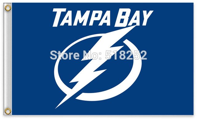 Tampa Bay Lightning wordmark Flag Polyester 150X90CM