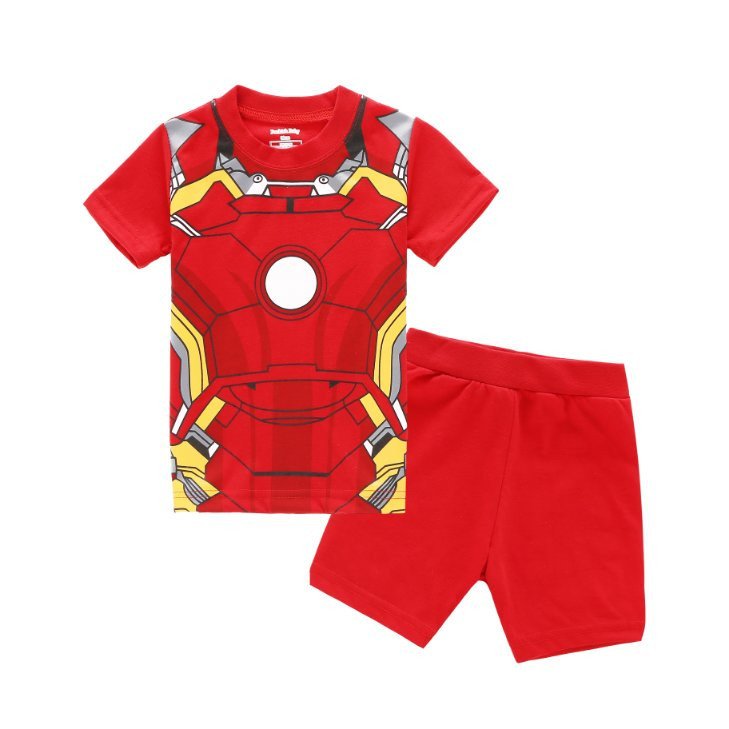 Avengers Sleepwear Boys iron Man Kids Pajamas Sets Baby Short Sleeve ...