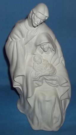 LARGE HOLY FAMILY Ready to Paint Ceramic Bisque
