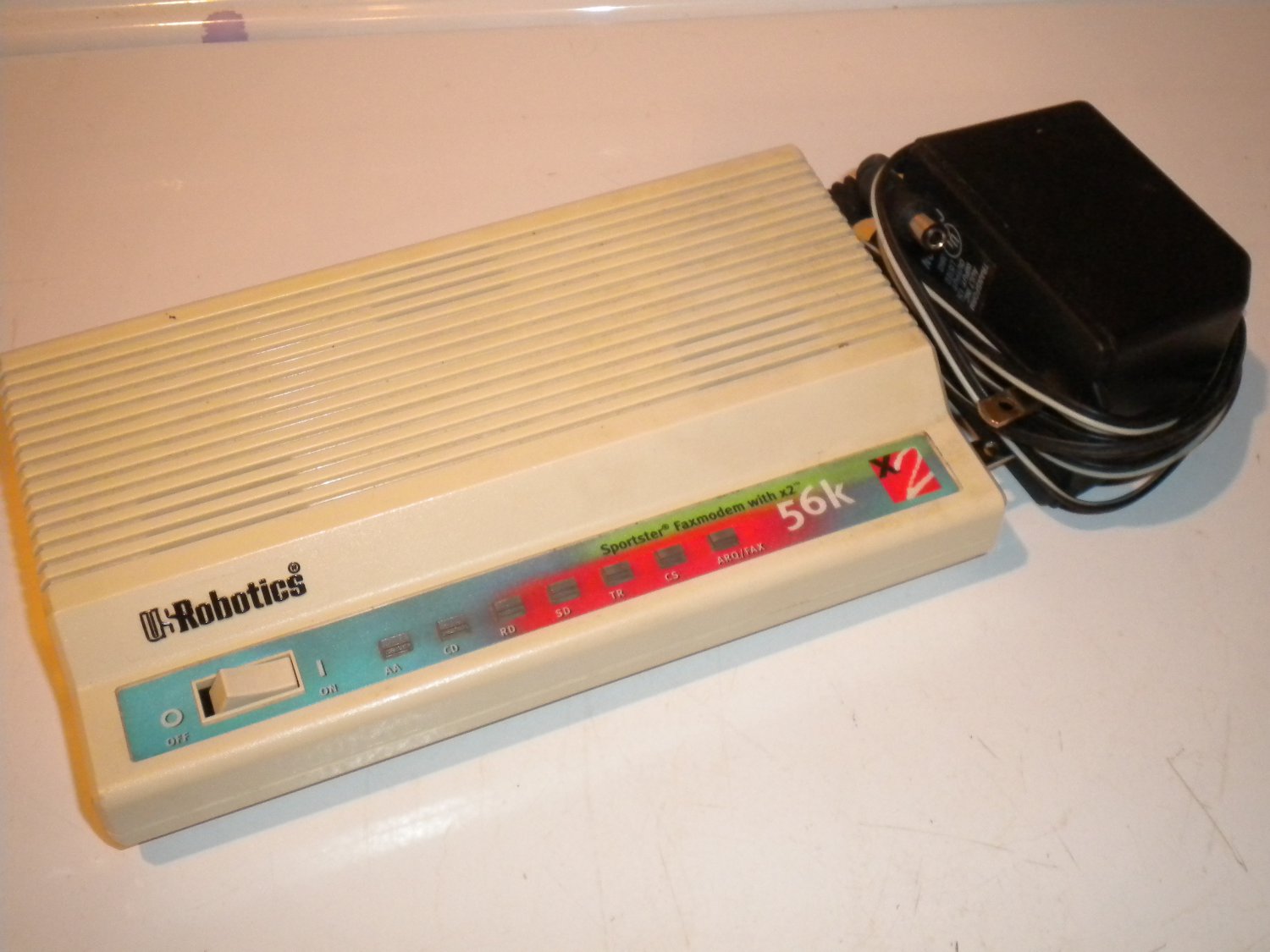 US Robotics 56K External Sportster With x2 Fax Modem Model 0459/ AC ADAPTER