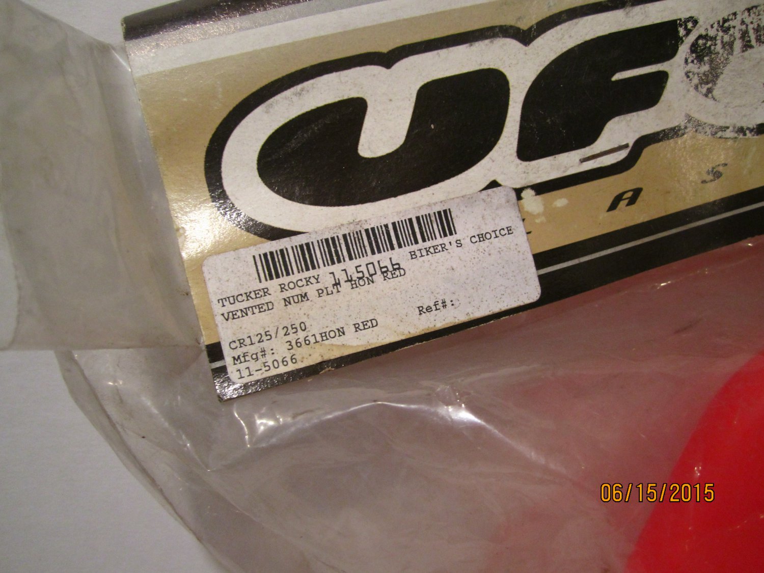 NEW UFO UNIVERSAL VENTED FRONT NUMBER PLATE Honda CR 125 250 CR125 CR250