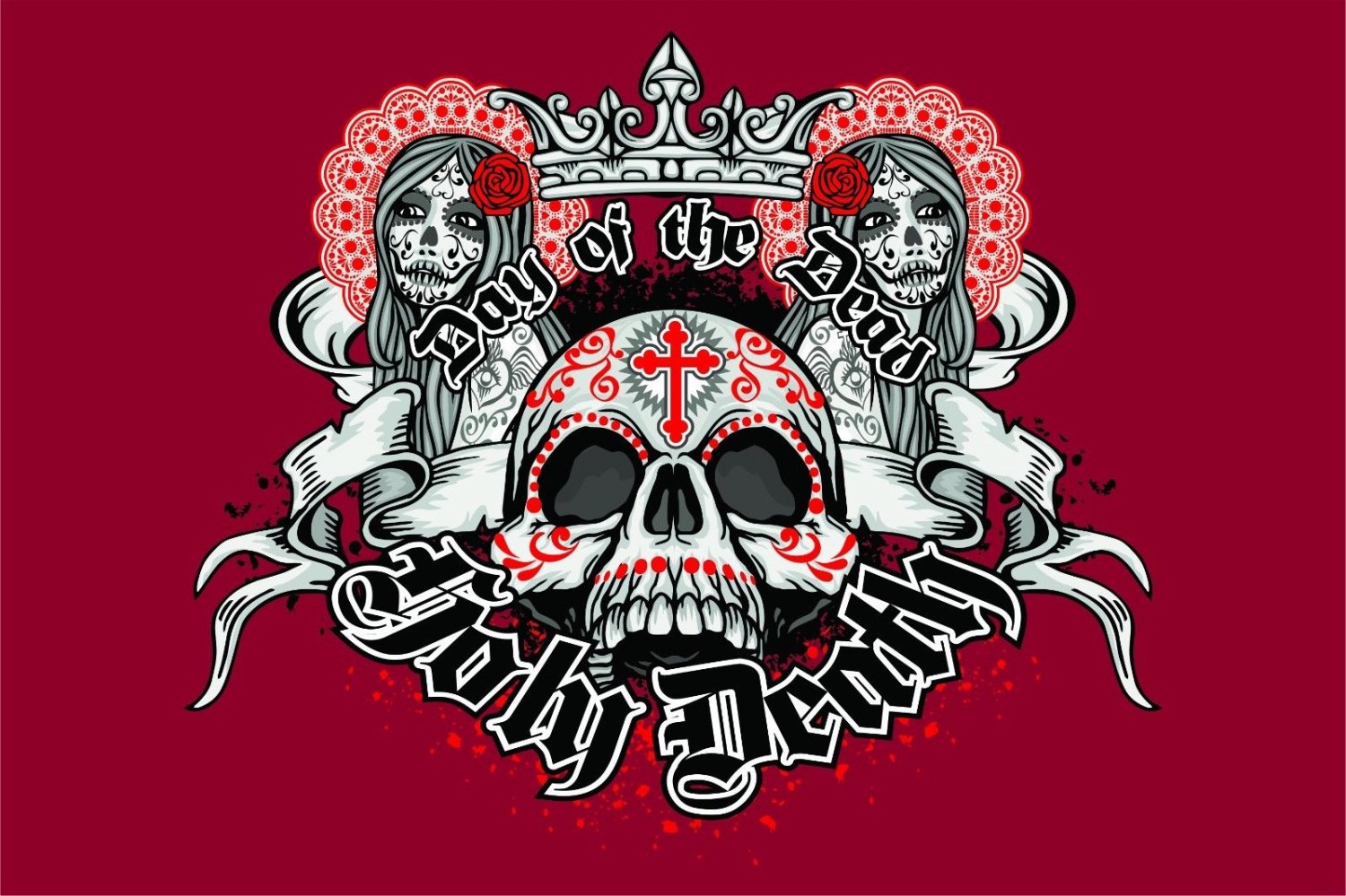 Flags day of the Dead,Día De Los Muertos,tradition,holiday, size 90х135 cm