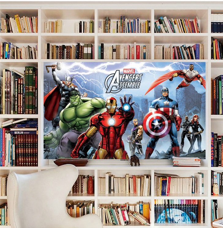 # 15A 3D Decal Wall Poster Marvel Avengers Assemble Poster Decal Wall ...