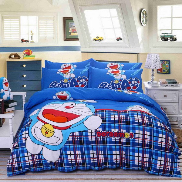 4pcs Queen Size Doraemon Cartoon #29 Bedding Set Duvet Cover