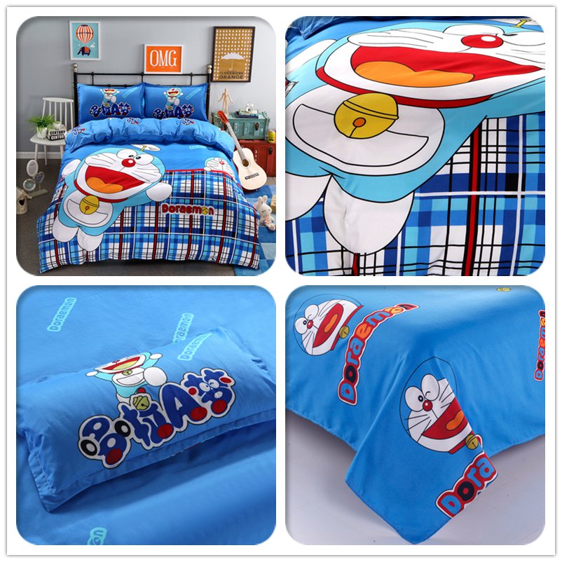4pcs Queen Size Doraemon Cartoon #29 Bedding Set Duvet Cover