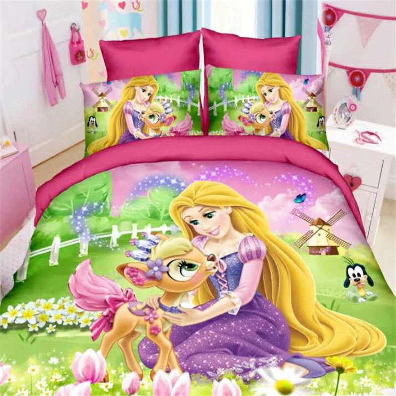 Single Size 2pcs Rapunzel princess #01 bedding set duvet cover pillow cases