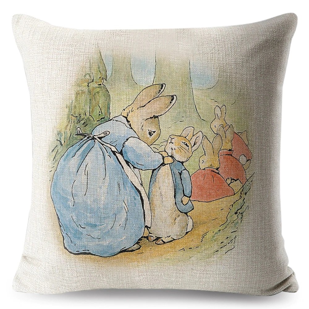 Peter Rabbit #07 Cushion Cover Square Plain 45cm*45cm