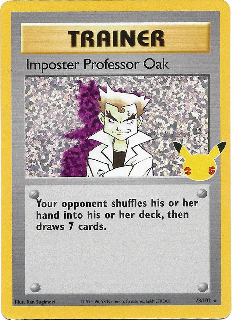 Trainer Imposter Professor Oak 2021 Pokemon Celebrations Trading Card ...
