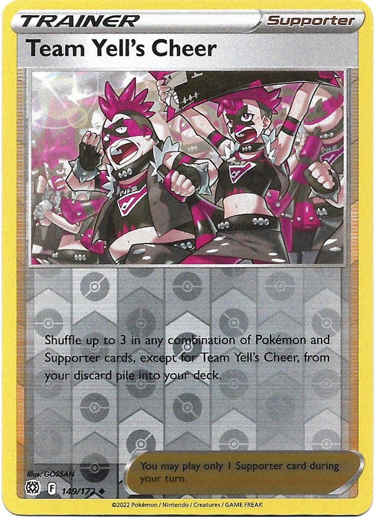 Trainer Team Yell's Cheer Pokemon Brilliant Stars Reverse Holo Trading ...