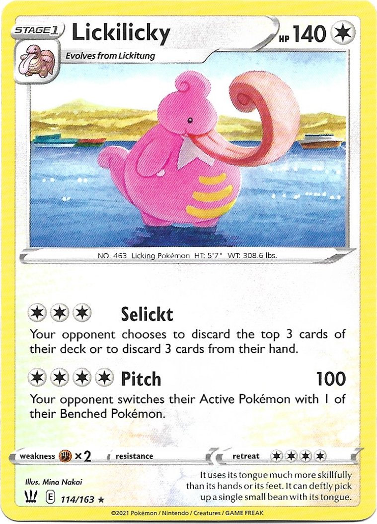 Lickilicky Pokemon Battle Styles Trading Card 114/163