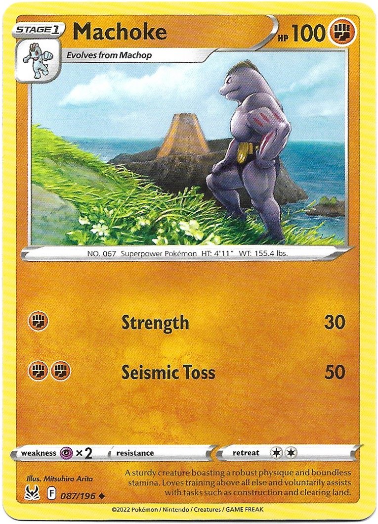 Machoke Pokemon Lost Origin Trading Card 087/196