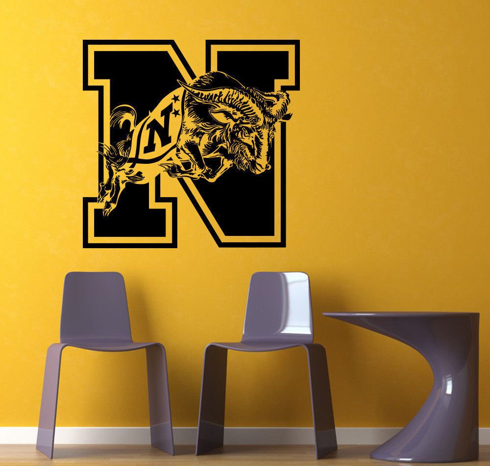 NCAA Wall Mural Vinyl Sticker GYM SPORTS LOGO Emblem Navy Midshipmen DA3046