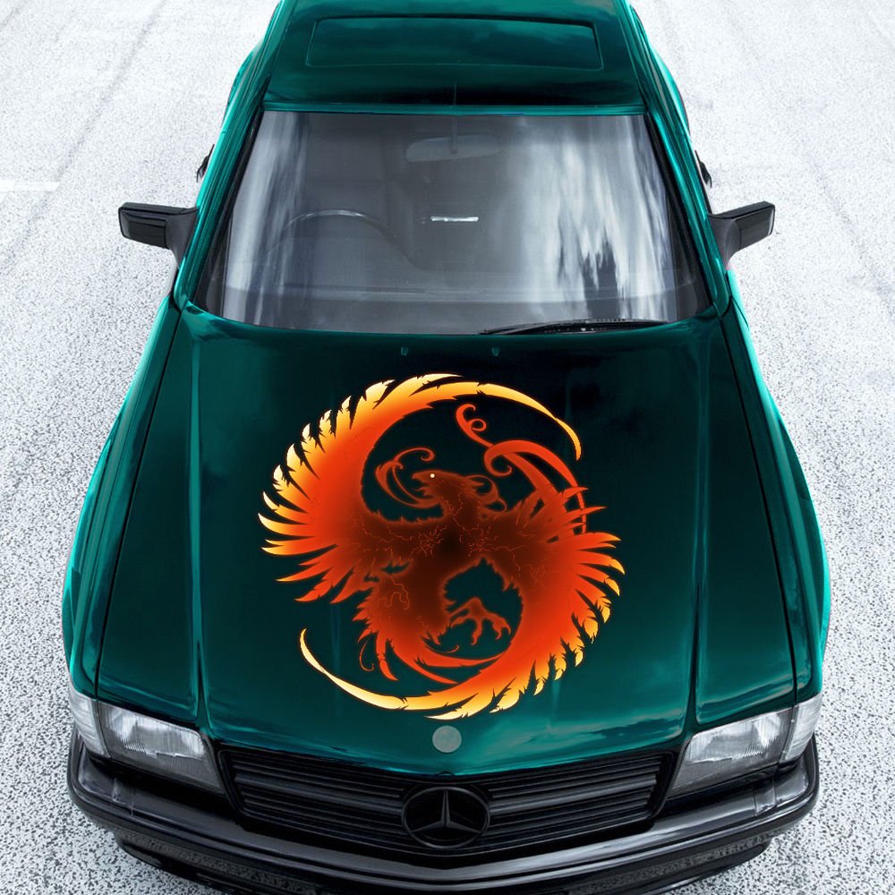 Phoenix Bird Fire Myth Full Color Car Decal Sticker KC-151 FRST
