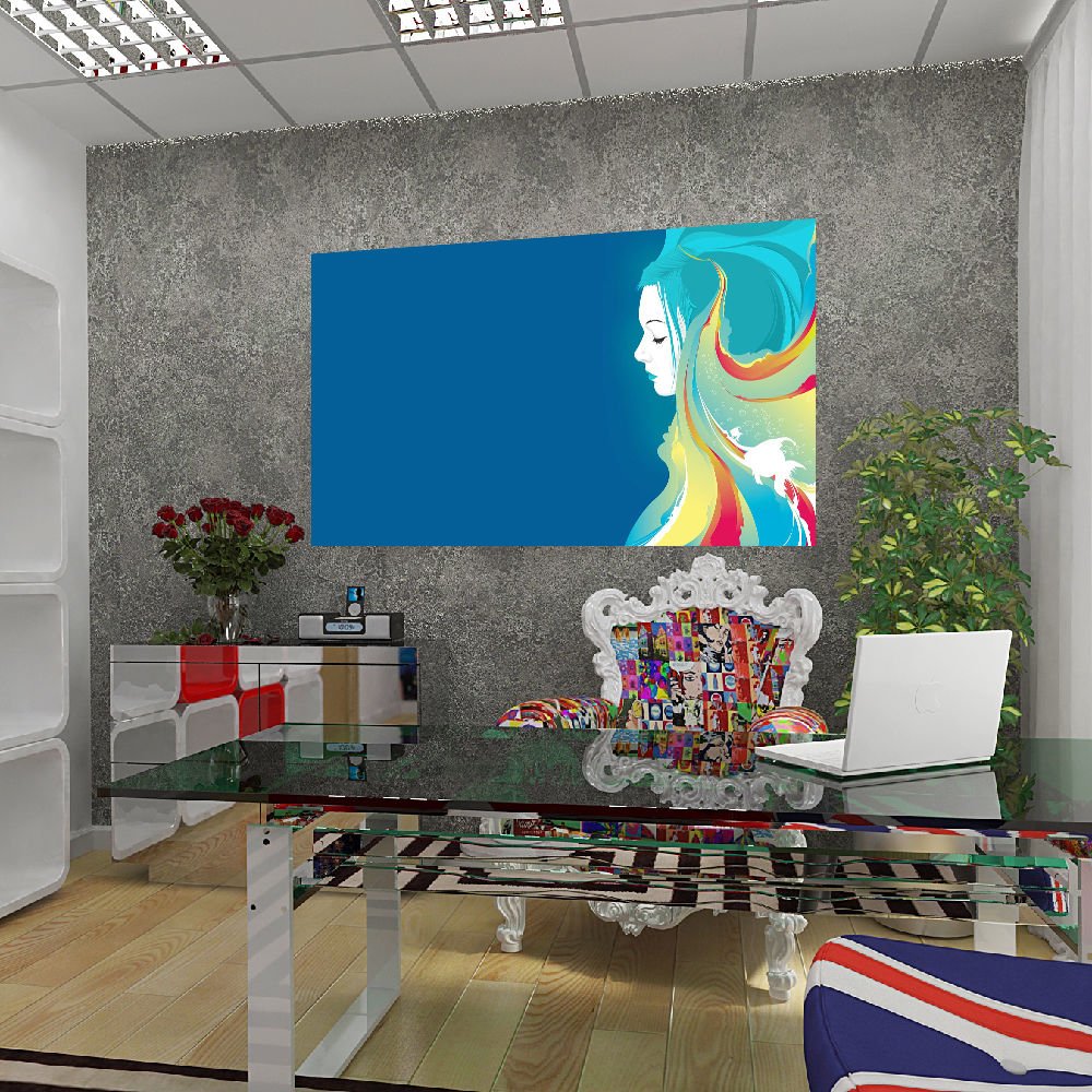 Girl Portrait Modern Art Full Color Wall Decal Sticker AN-687 FRST