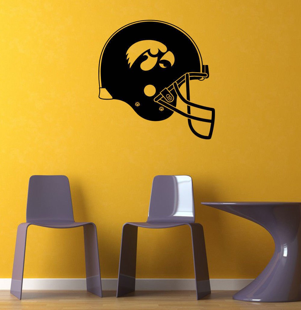 NCAA Wall Mural Vinyl Sticker SPORTS LOGO Team Helmet Iowa Hawkeyes DA2890