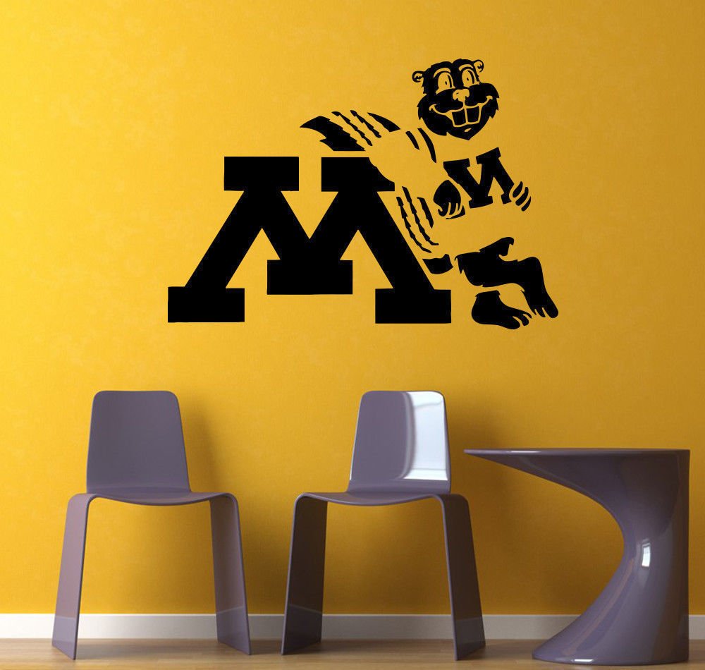 NCAA Wall Mural Vinyl Sticker Gym SPORTS LOGO Minnesota Golden Gophers ...