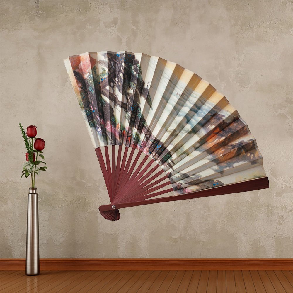 Japanese Fan Full Color Wall Decal Sticker AN-142 FRST