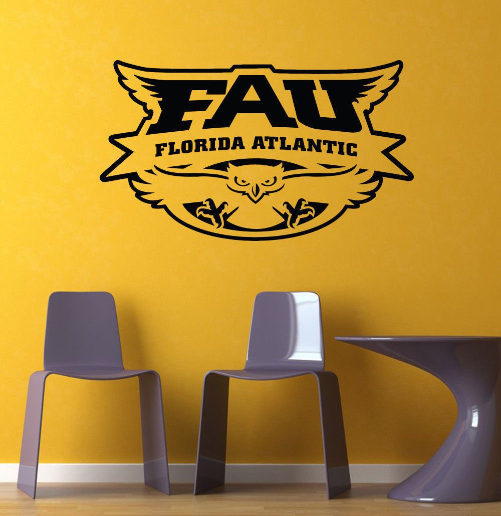 NCAA Wall Mural Vinyl Sticker GYM SPORTS LOGO TEAM FLORIDA ATLANTIC DA2873