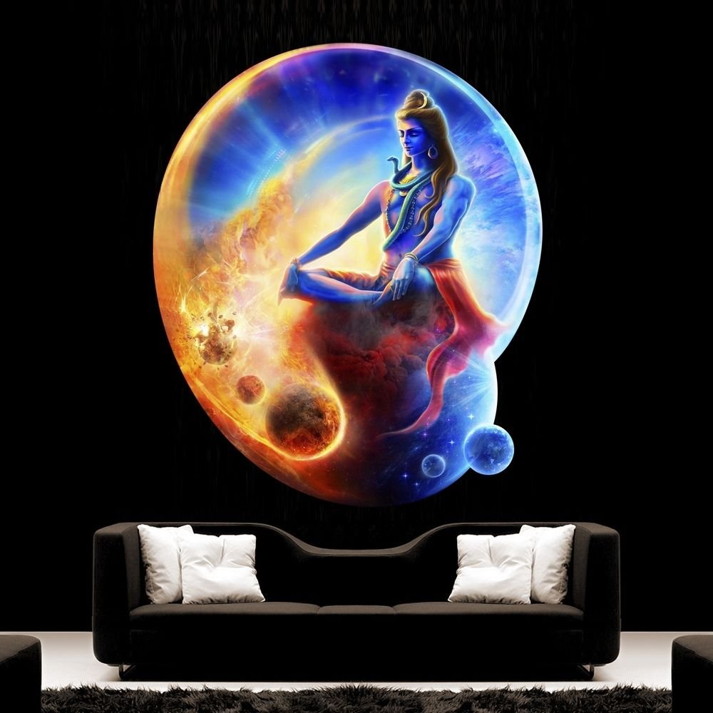 Vishnu Hinduizm Religion Space Full Color Wall Decal Sticker AN-7 FRST