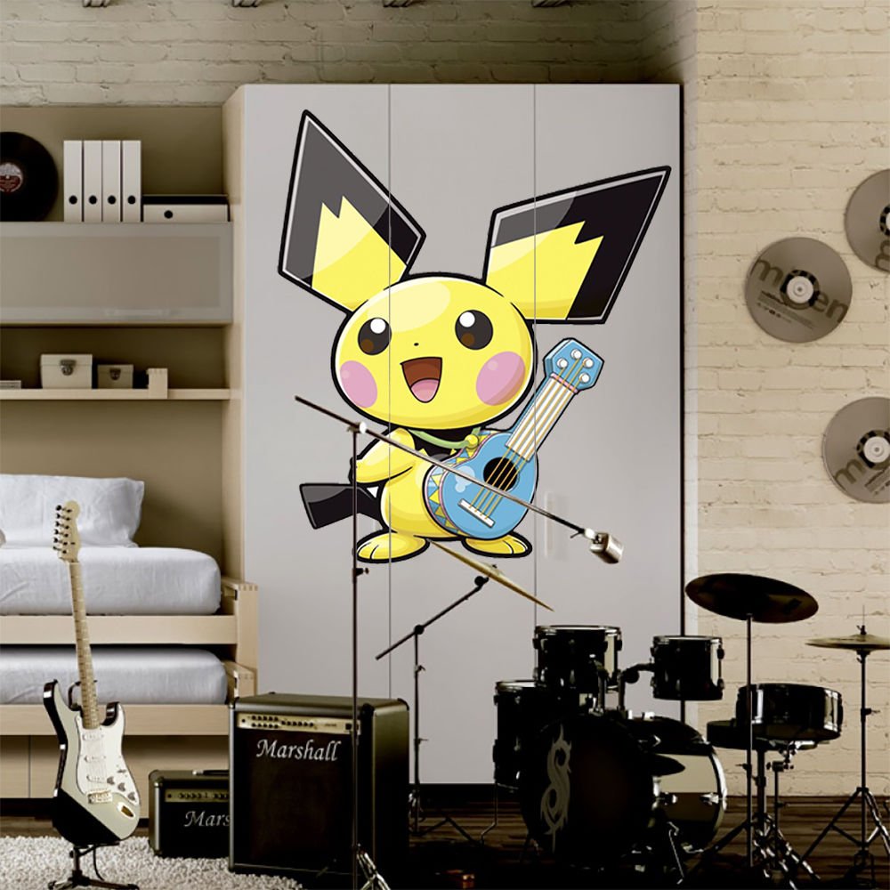 Pikachu Anime Children'S Room Full Color Wall Decal Sticker AN-35 FRST