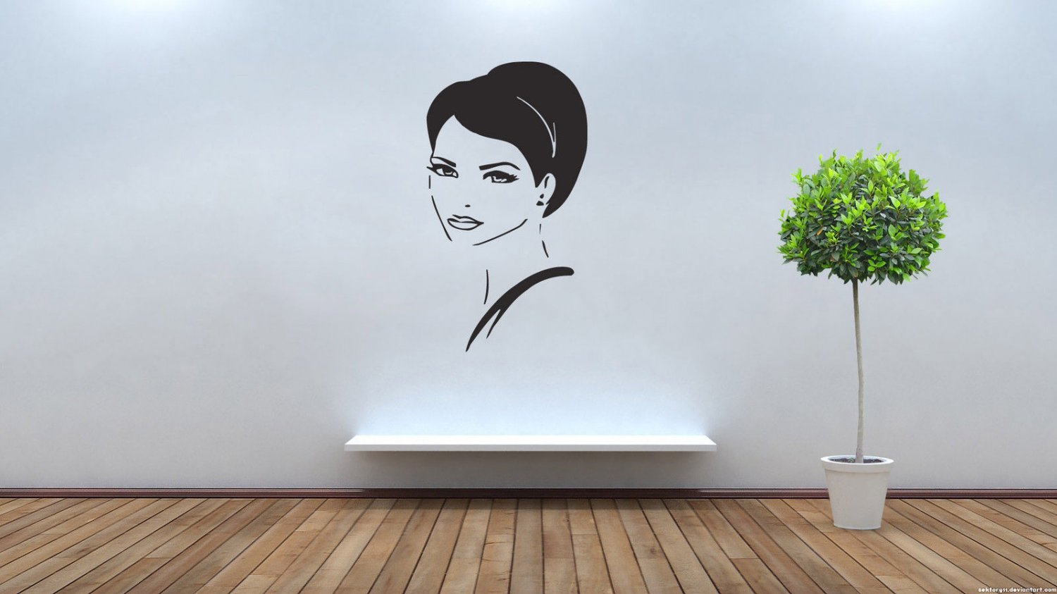 Beautiful Face Girl Woman Hair Salon Wall Decor Vinyl Decal Sticker tz119