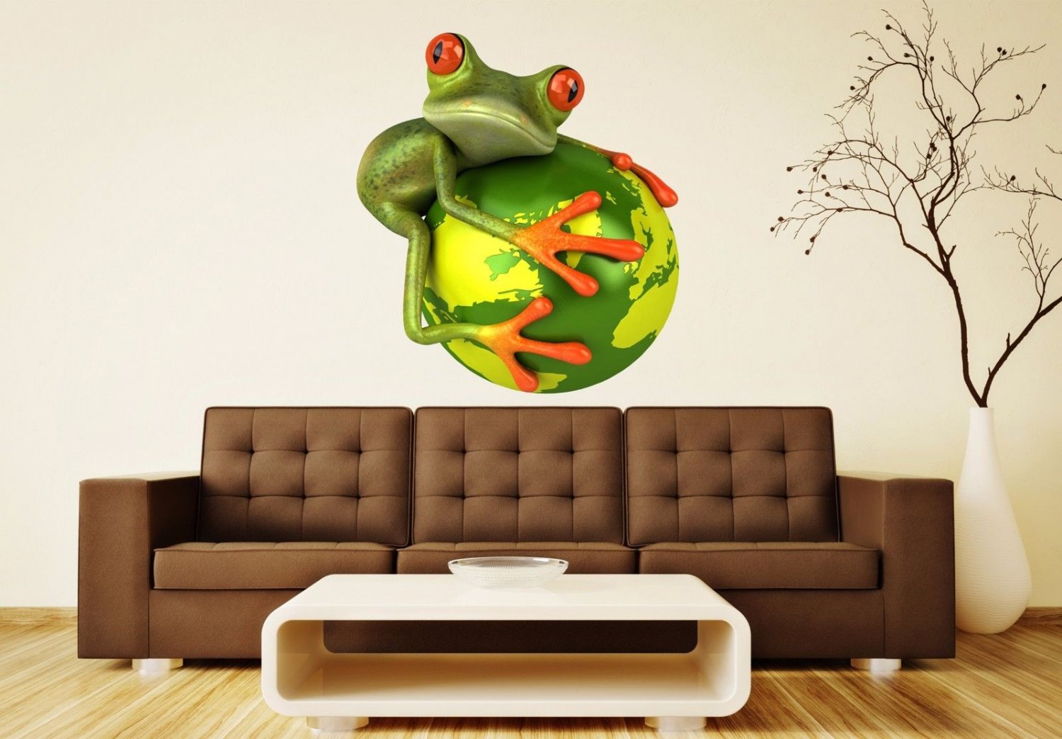 Frog Earth Greenpeace Wildlife Full Color Wall Decal Sticker KR-99 FRST