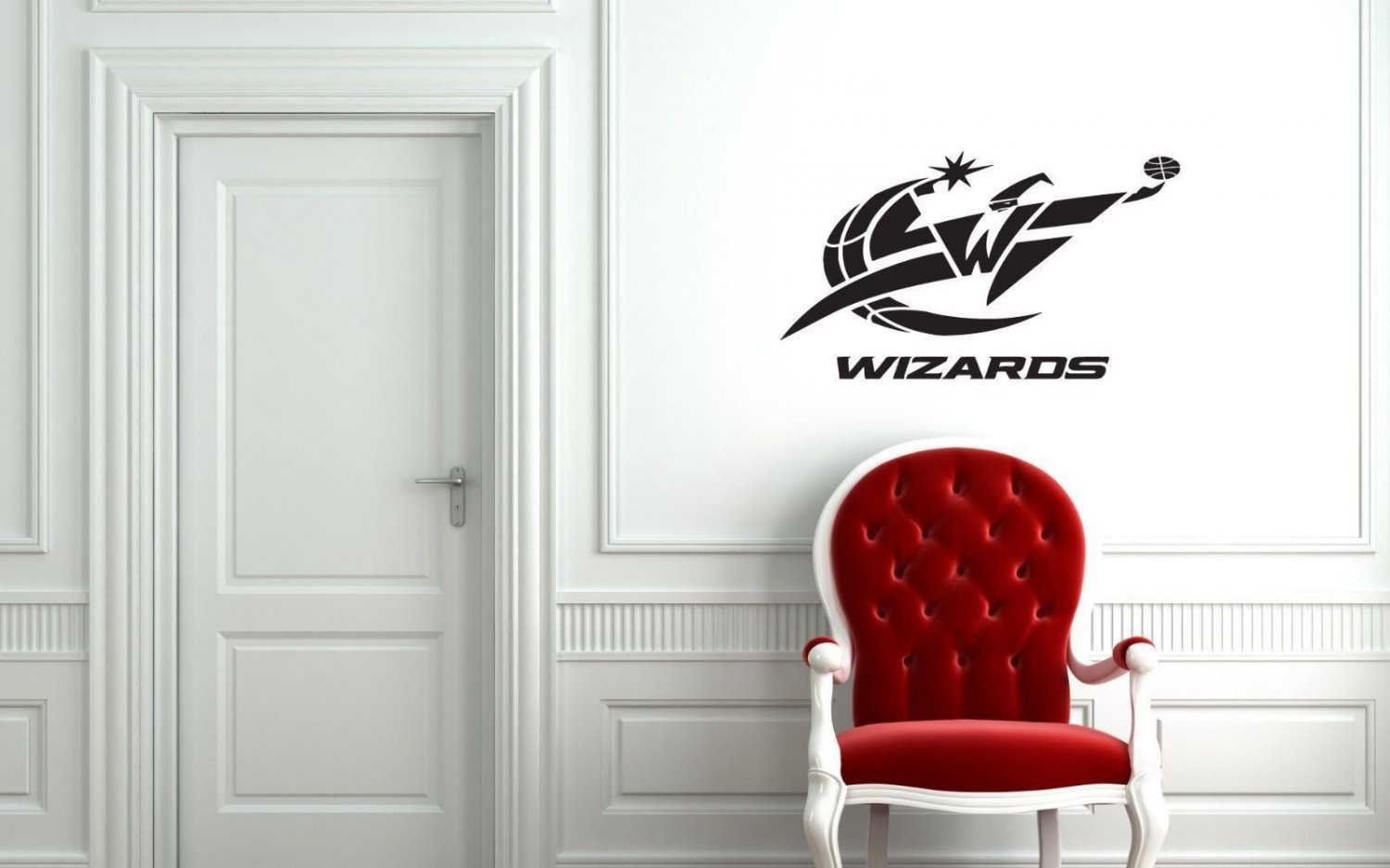 Wall Sticker Decal American Basketball NBA Team Logo Washington Wizards ...