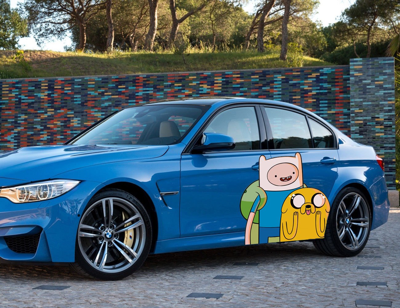 Adventure Time Finn The Human Jake Full Color Car Decal Sticker KC-425 FRST