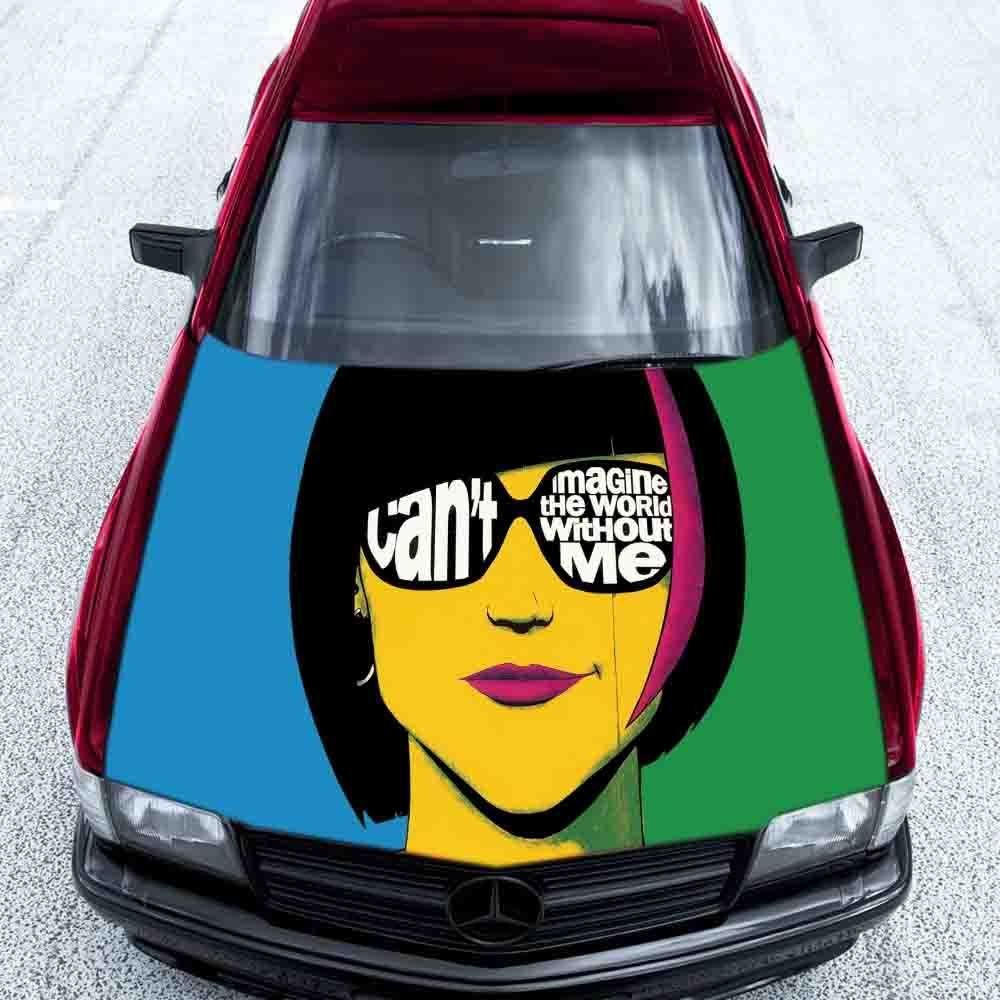 Portrait Girl With Glases Full Color Car Decal Sticker KR-169 FRST