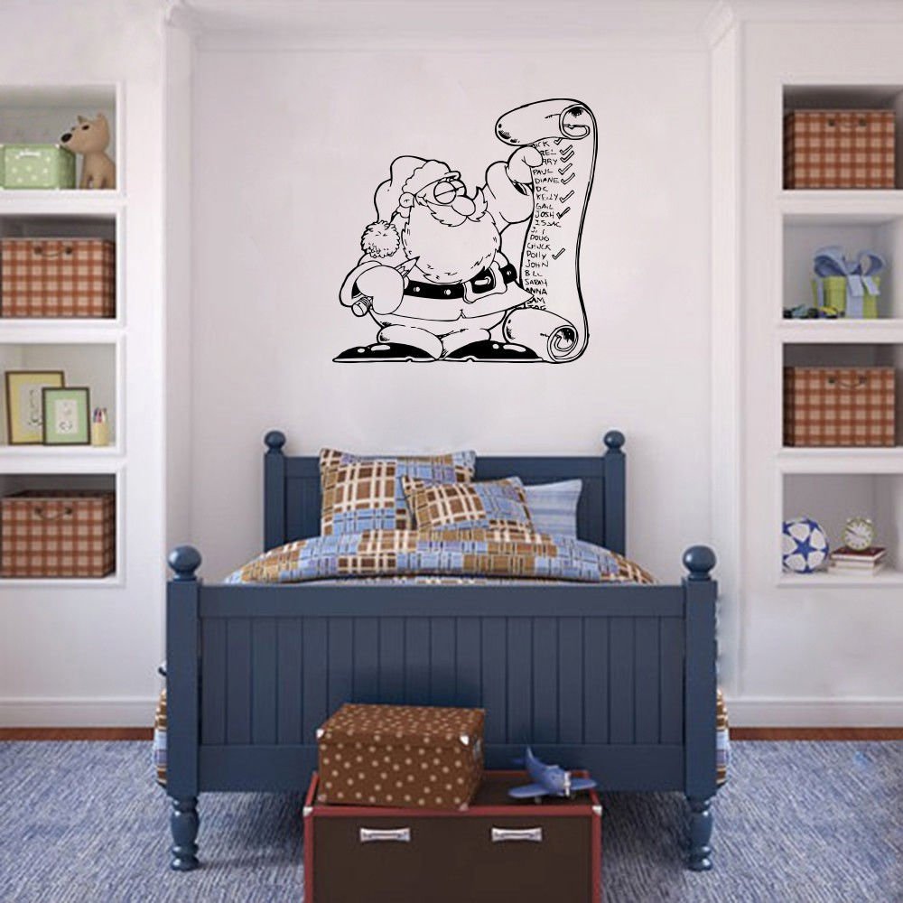 Wall Decor Vinyl Decal Sticker GRANDFATHER FROST AND GIFT LIST DA647