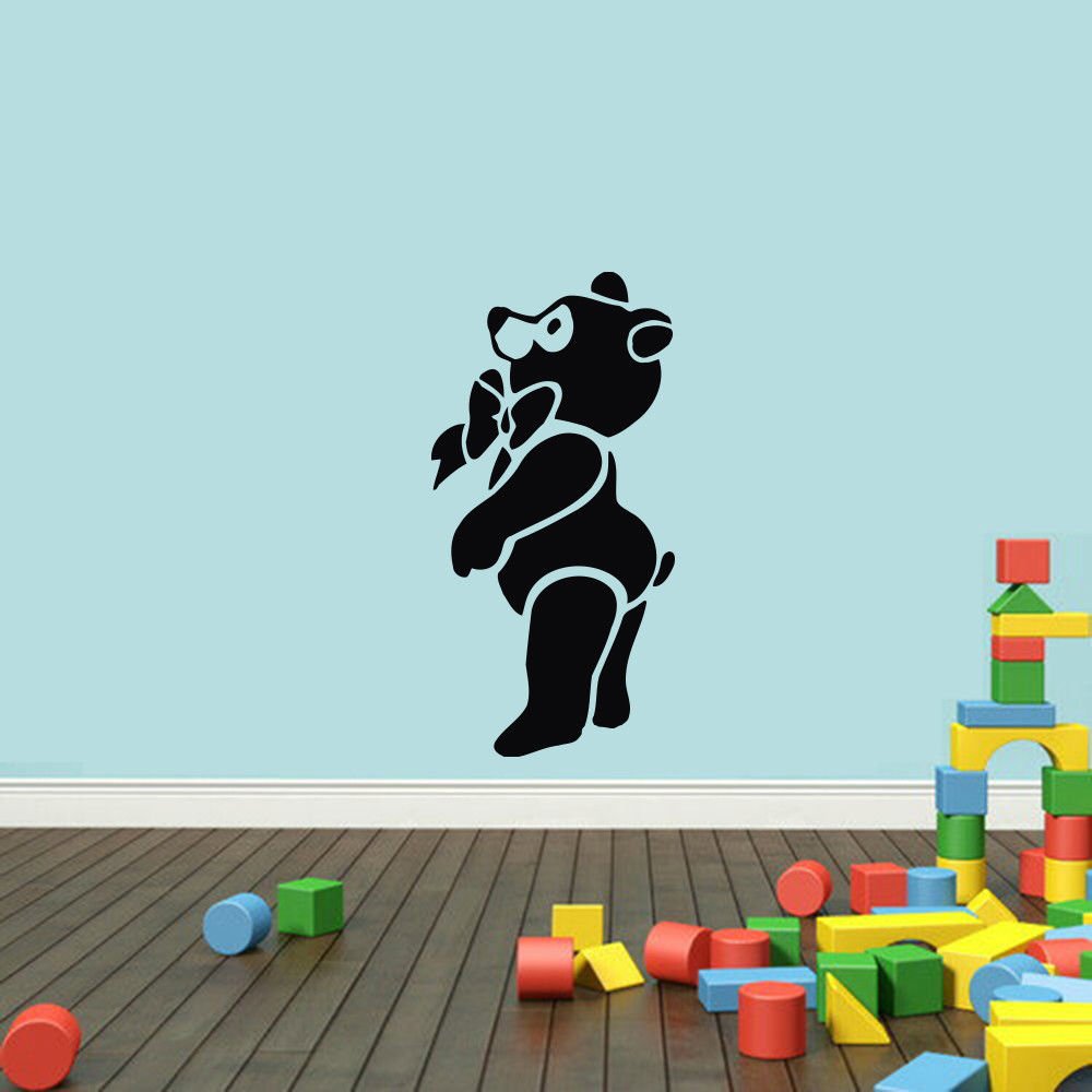 Wall Decor Vinyl Decal Sticker SMALL BEAR WITH A BOW DA604