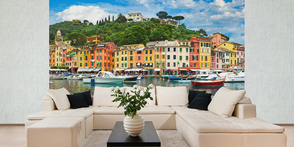 Portofino Italian Riviera non woven wallpaper, photo wallpaper, Wall mural
