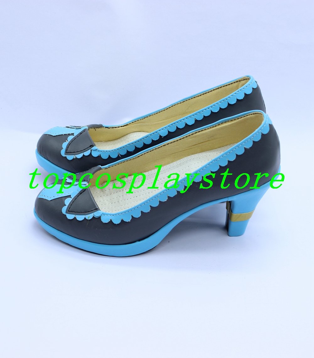 Vocaloid MIKU cosplay shoes boots shoe boot blue high heel
