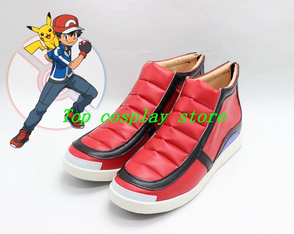 Pokemon Pocket Monsters XY Ash Ketchum cos Cosplay Shoes Boots shoe boot