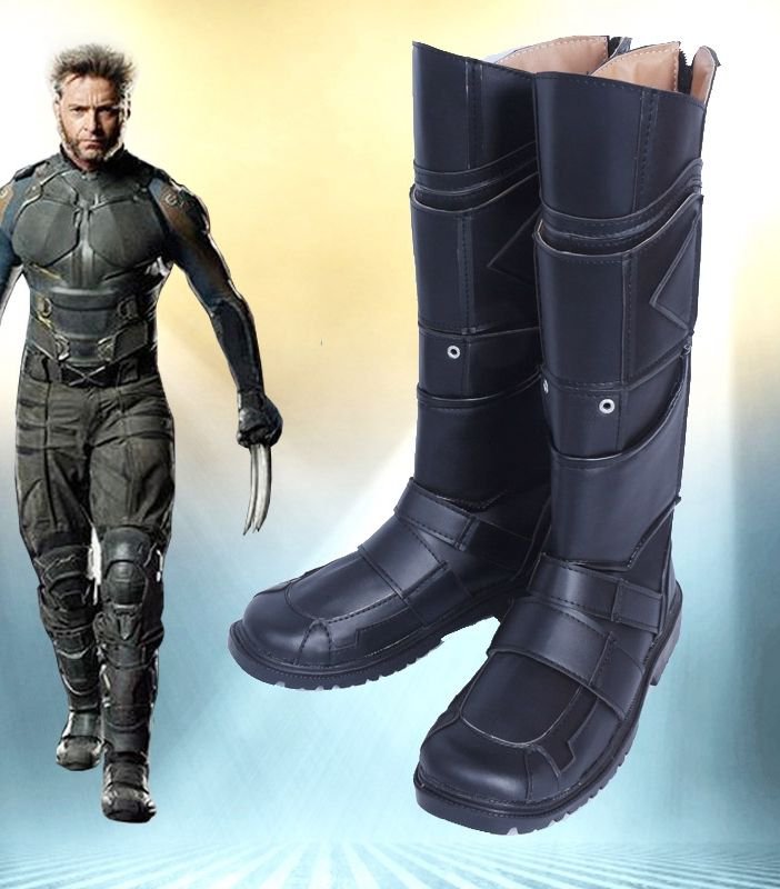 x-men Logan Wolverine James Logan Howlett cosplay Shoes Boots black ver