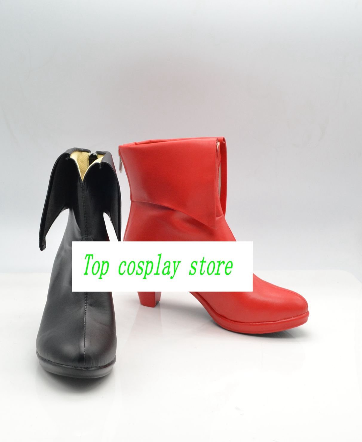 Batman Harley Quinn one black one red high heel ver cos Cosplay Shoes ...
