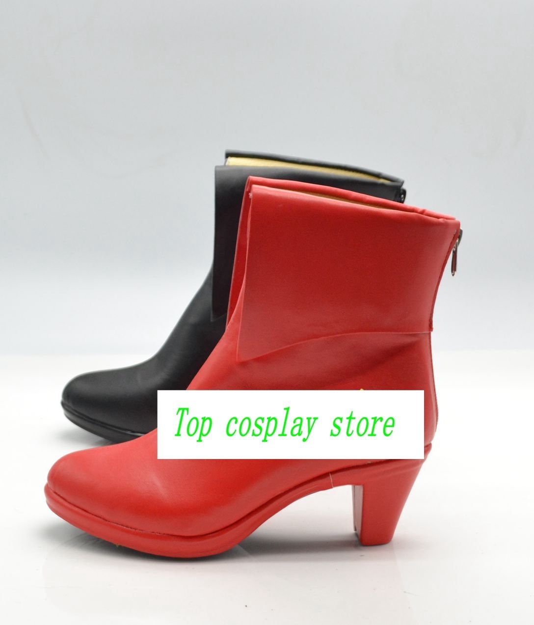 Batman Harley Quinn one black one red high heel ver cos Cosplay Shoes ...