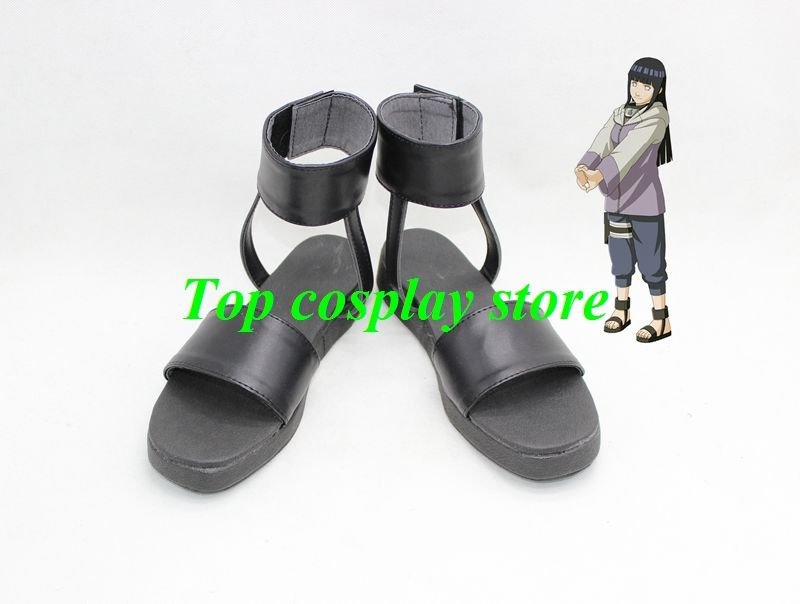 Naruto Hyuga Hinata Cosplay Boots Boot Shoes Shoe Ninjia boot hand made